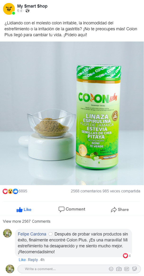 Colon Plus Fibra para el Estreñimiento y Colon Irritable – My Smart Shop
