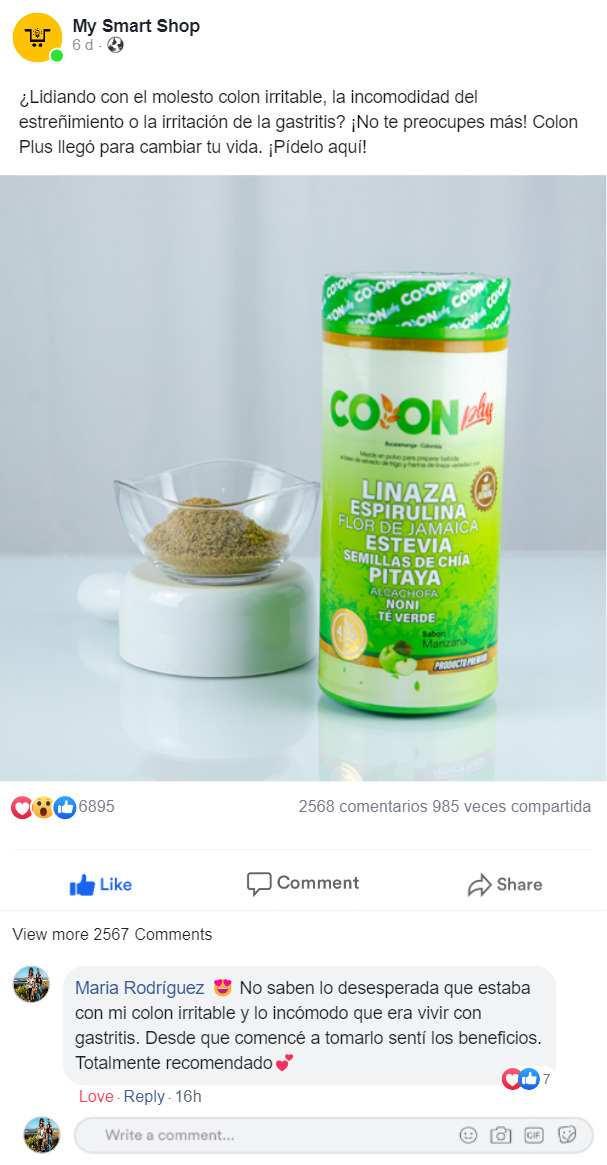 Colon Plus Fibra para el Estreñimiento y Colon Irritable – My Smart Shop